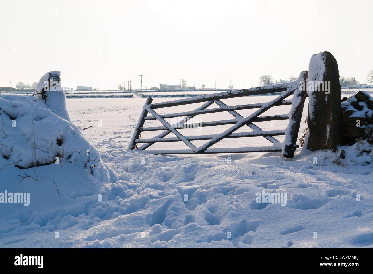 Snow in the Holme Valley near Holmfirth Stock Photo - Alamy