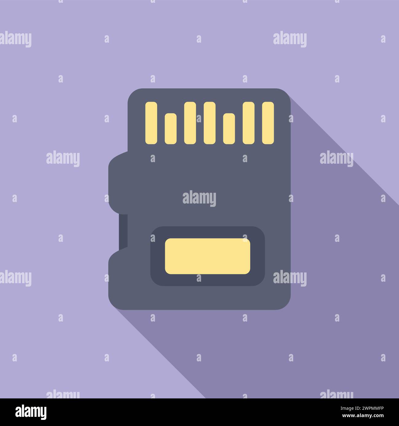 Micro sd storage icon flat vector. Storage digital. Shutter solid state ...