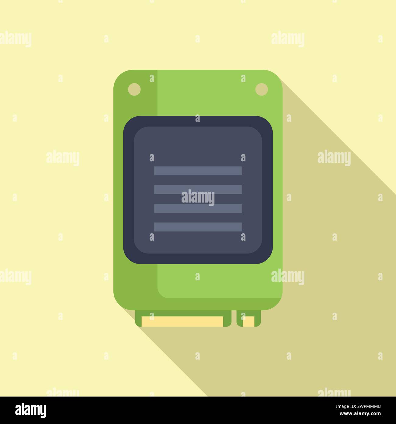 Data memory solid icon flat vector. MB archive. Terabyte machine ...