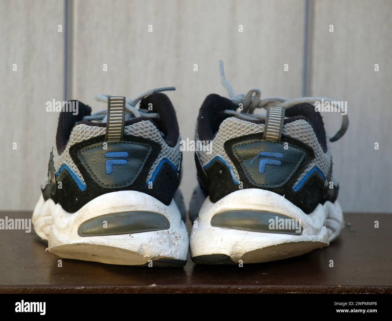 Miami, Florida, United States - February 24, 2024: Wear pattern of ...