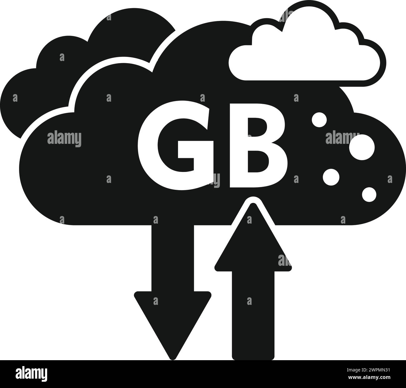 Cloud big data icon simple vector. Cloud size byte. Solid shutter hardware Stock Vector Image ...