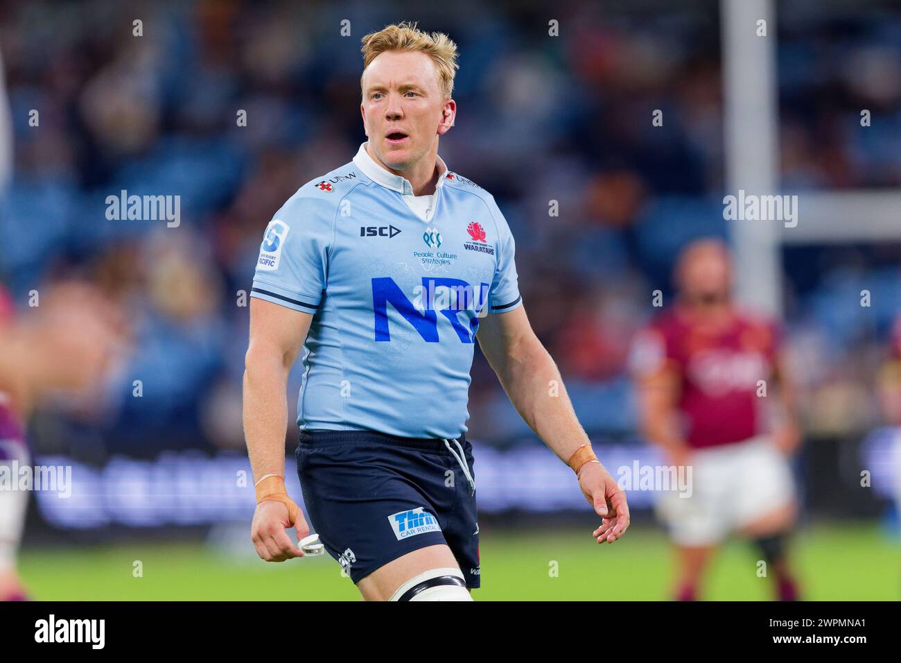 Sydney, Australia. 08th Mar, 2024. Hugh Sinclair of the Waratahs looks ...