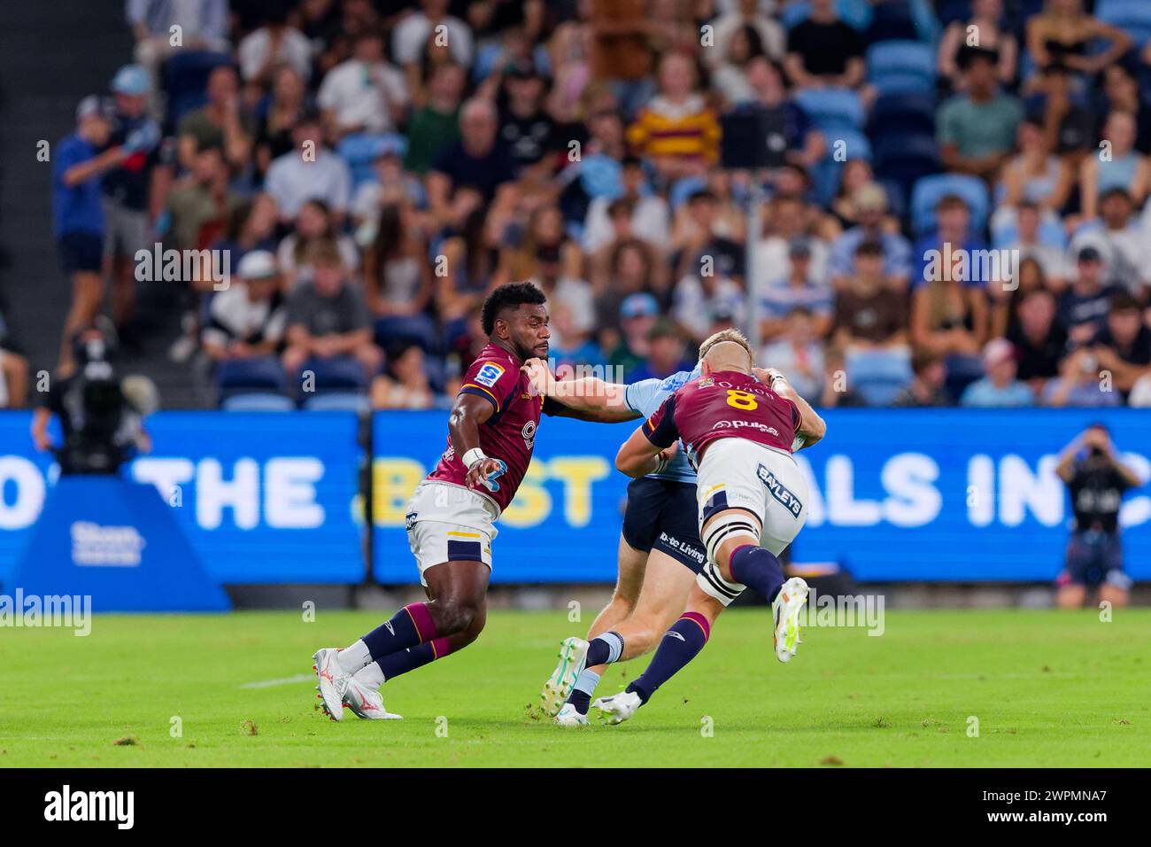 Sydney, Australia. 08th Mar, 2024. Max Jorgensen of the Waratahs is ...