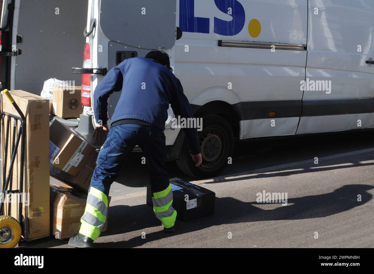 Copenhagen, Denmark /24 January 2024/GLS delivery van in danish capital ...
