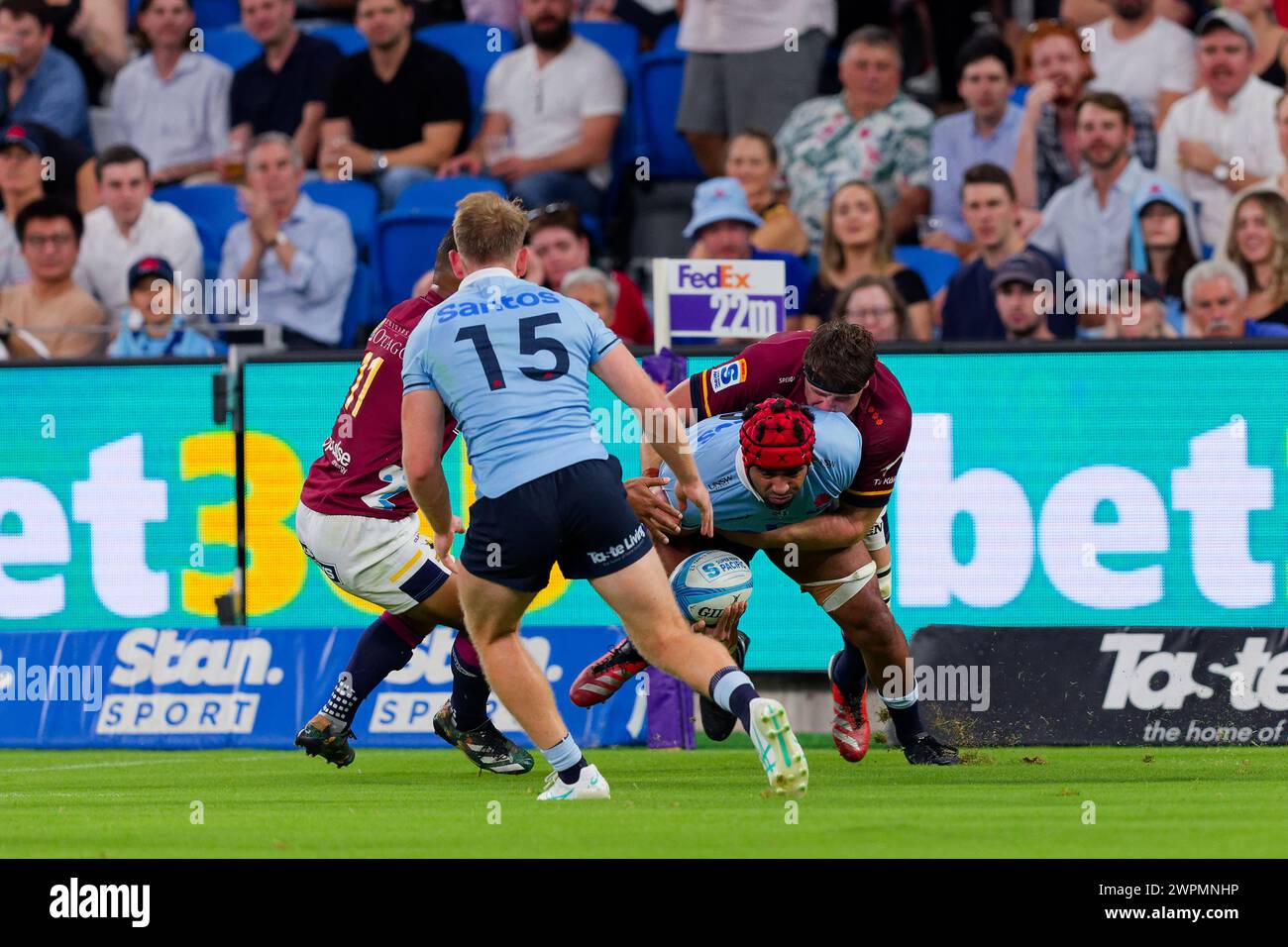 Sydney, Australia. 08th Mar, 2024. Langi Gleeson of the Waratahs is ...