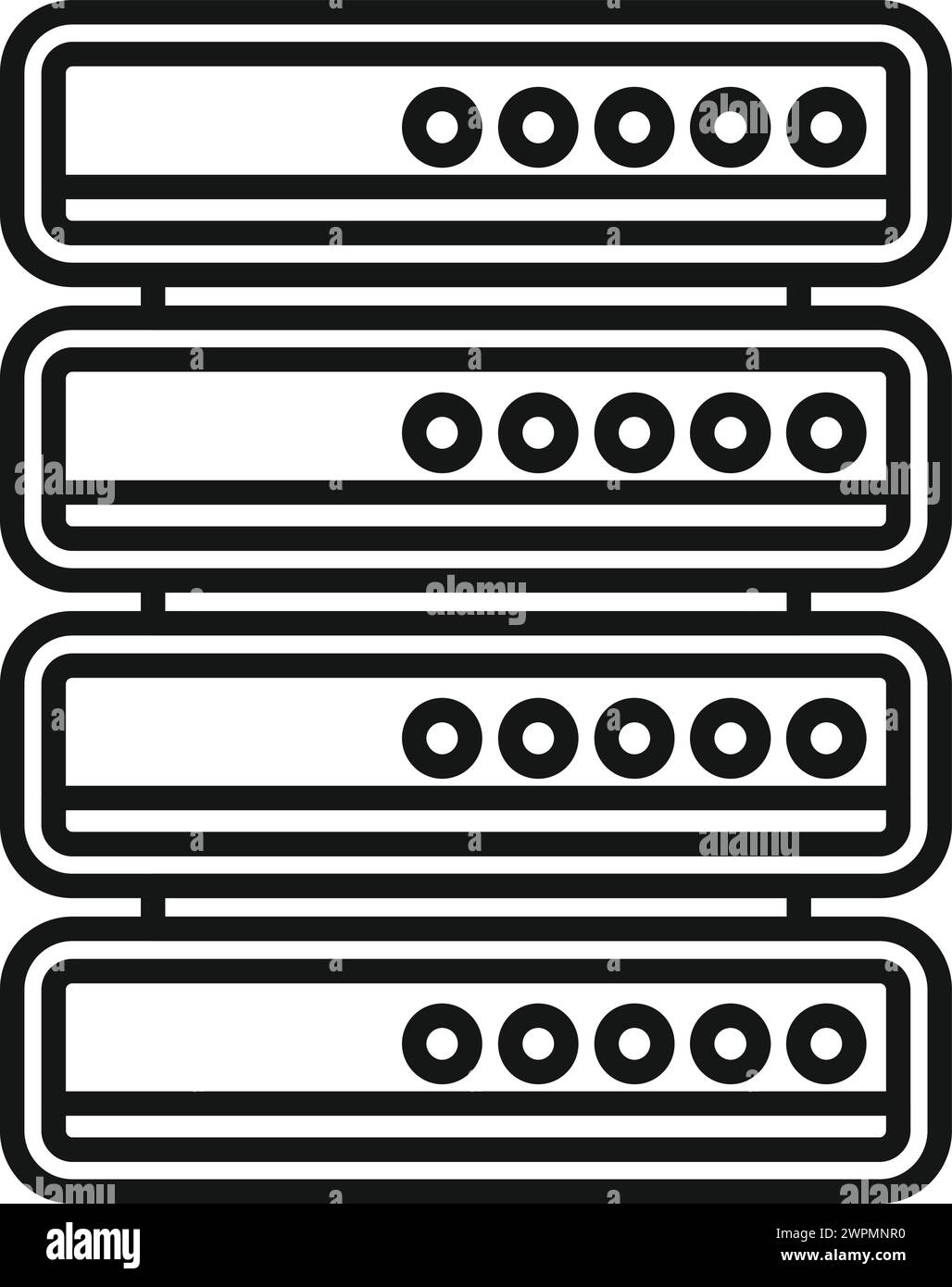 Server data equipment icon outline vector. Computer storage. Hardware focus plastic Stock Vector ...