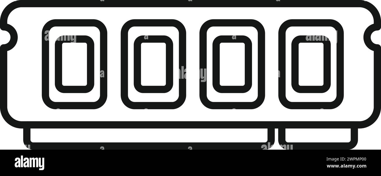 Memory board icon outline vector. Solid digital storage. Data center backup Stock Vector Image ...