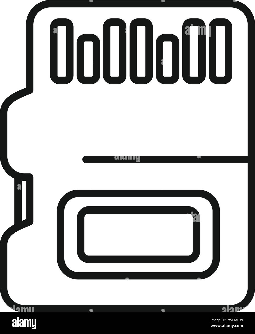Micro sd storage icon outline vector. Storage digital. Shutter solid state ssd Stock Vector ...