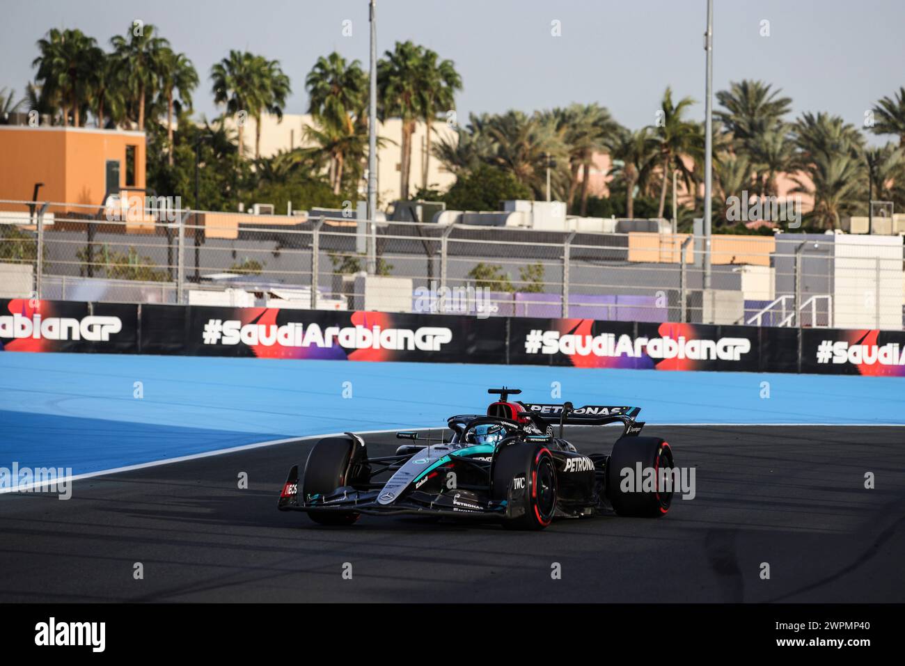 Jeddah, Arabie Saoudite. 08th Mar, 2024. 63 RUSSELL George (gbr), Mercedes AMG F1 Team W15 ...