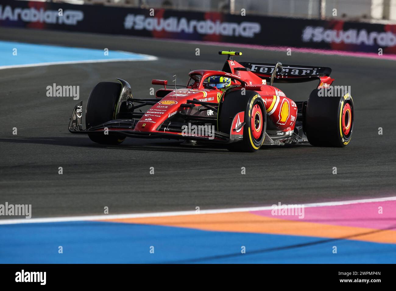 Jeddah, Arabie Saoudite. 08th Mar, 2024. 38 BEARMAN Oliver, Scuderia Ferrari SF-24, action ...