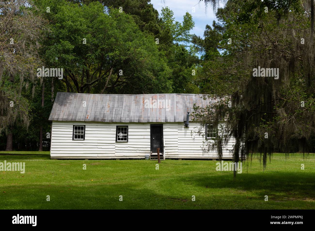 Charleston, South Carolina, USA - April 10, 2023: Slave Cabin at the historic Magnolia ...