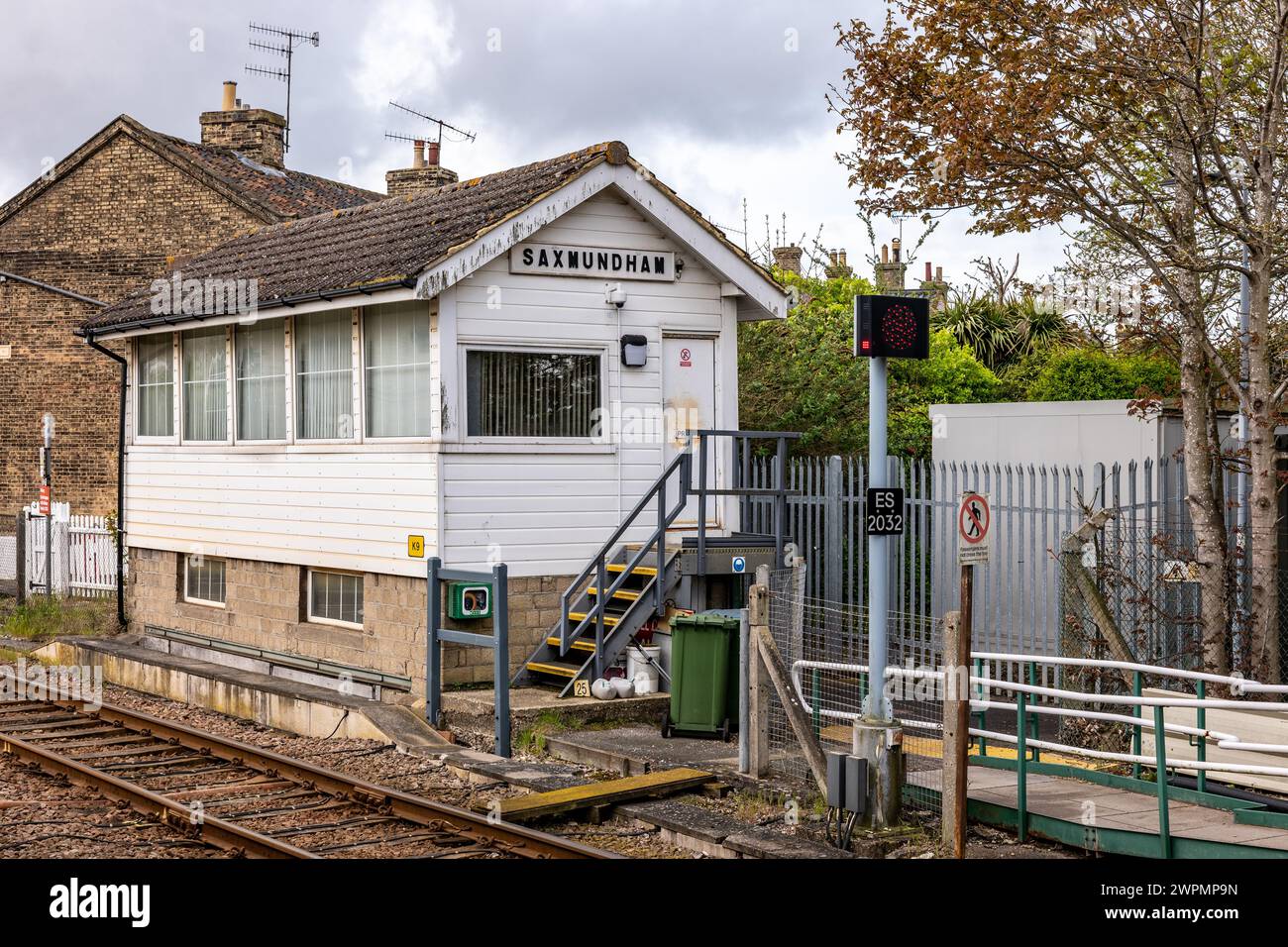 Signal box at Saxmundham railway station, Suffolk Stock Photo - Alamy