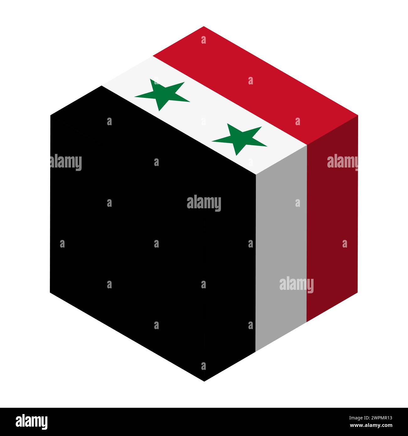 Syria flag - isometric 3D cube isolated on white background. Vector object Stock Vector Image ...