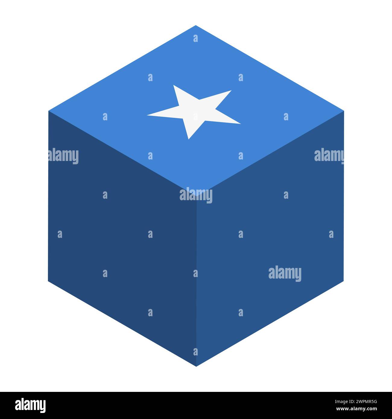 Somalia flag - isometric 3D cube isolated on white background. Vector object Stock Vector Image ...