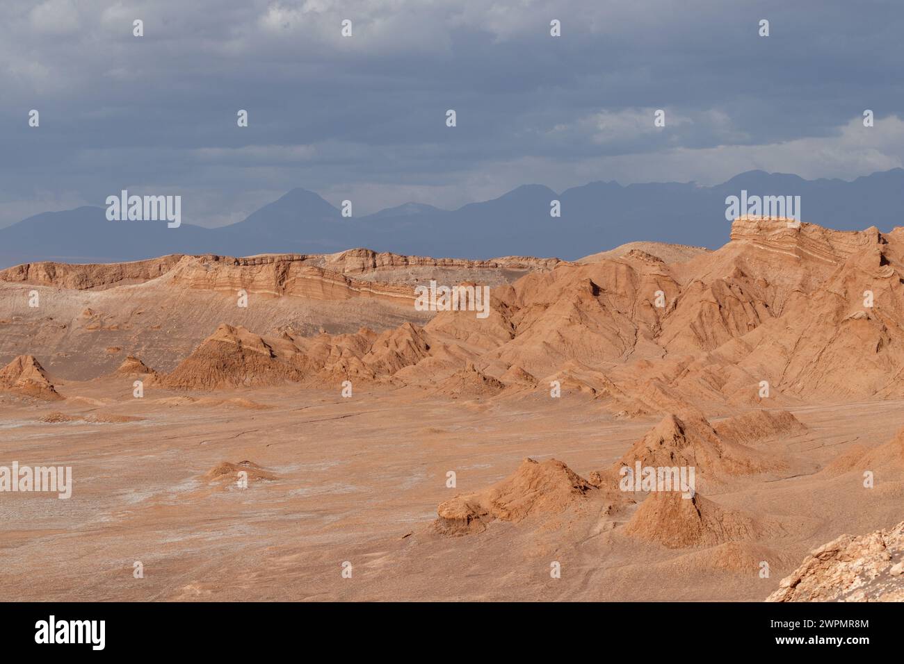 Rocky landscape mountains in Atacama desert valle de la luna, Andes ...