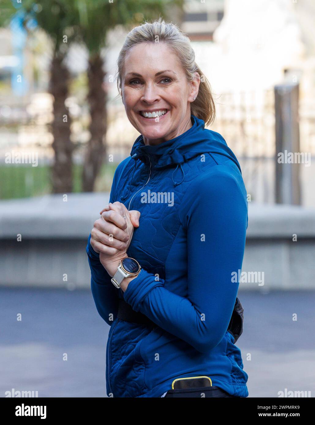 London, UK. 8th Mar, 2024. Jenni Falconer at Global Radio. Credit: Mark ...