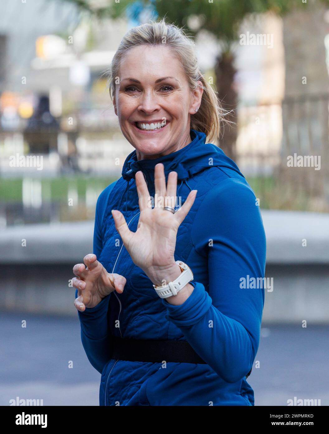 London, UK. 8th Mar, 2024. Jenni Falconer at Global Radio. Credit: Mark ...