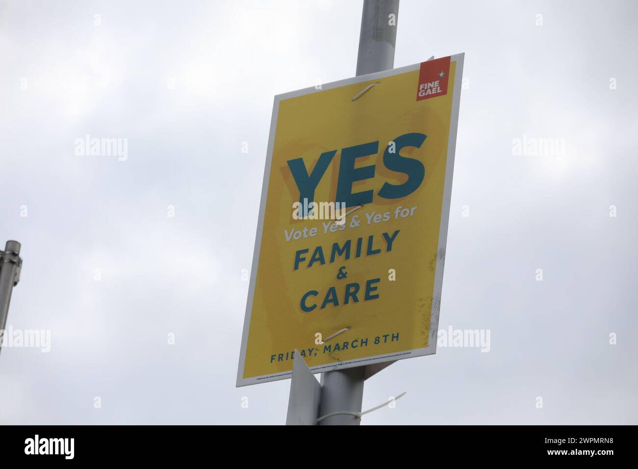 Placards in Dublin, as Ireland holds referenda on the proposed changes ...