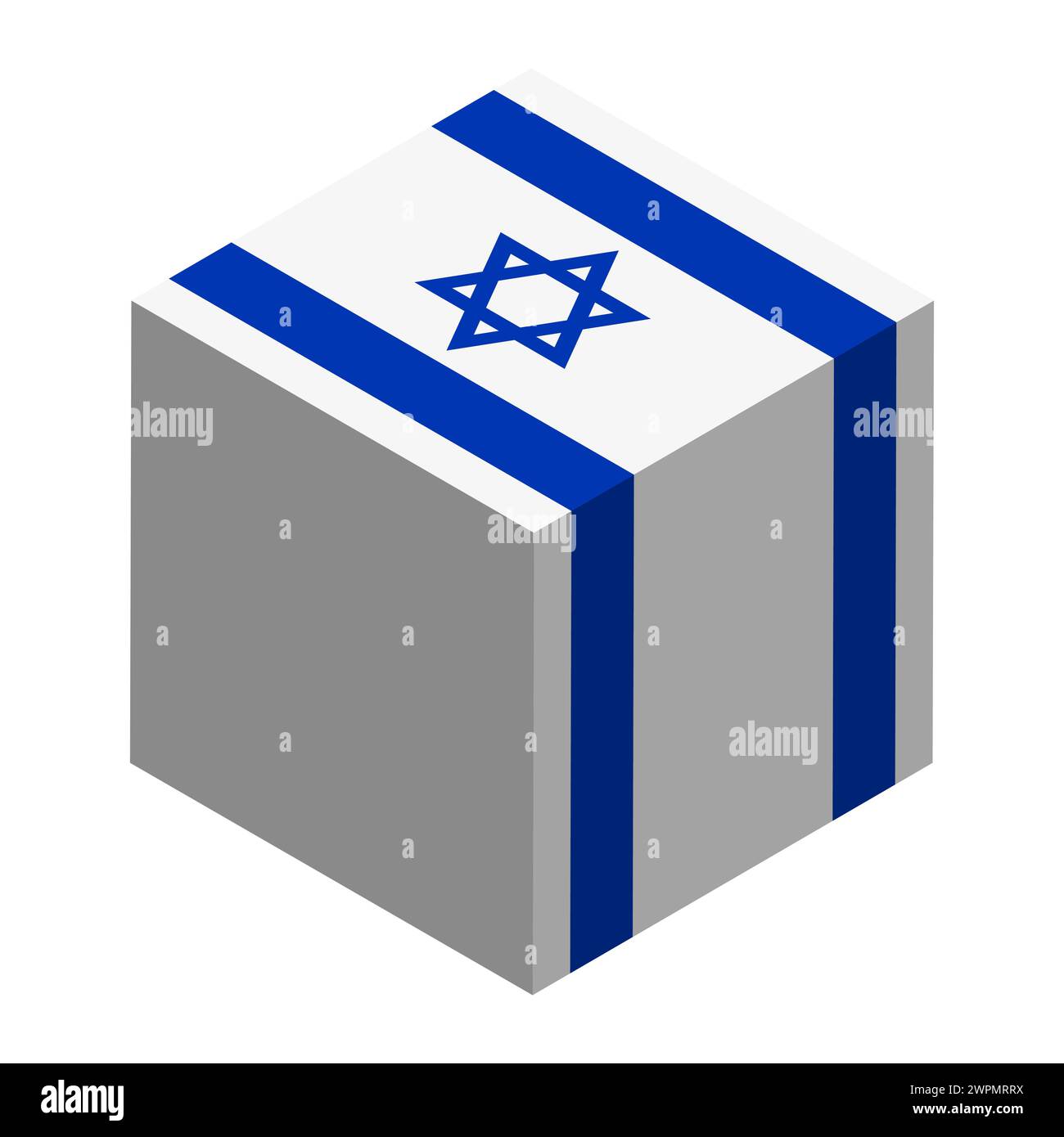 Israel flag - isometric 3D cube isolated on white background. Vector object Stock Vector Image ...