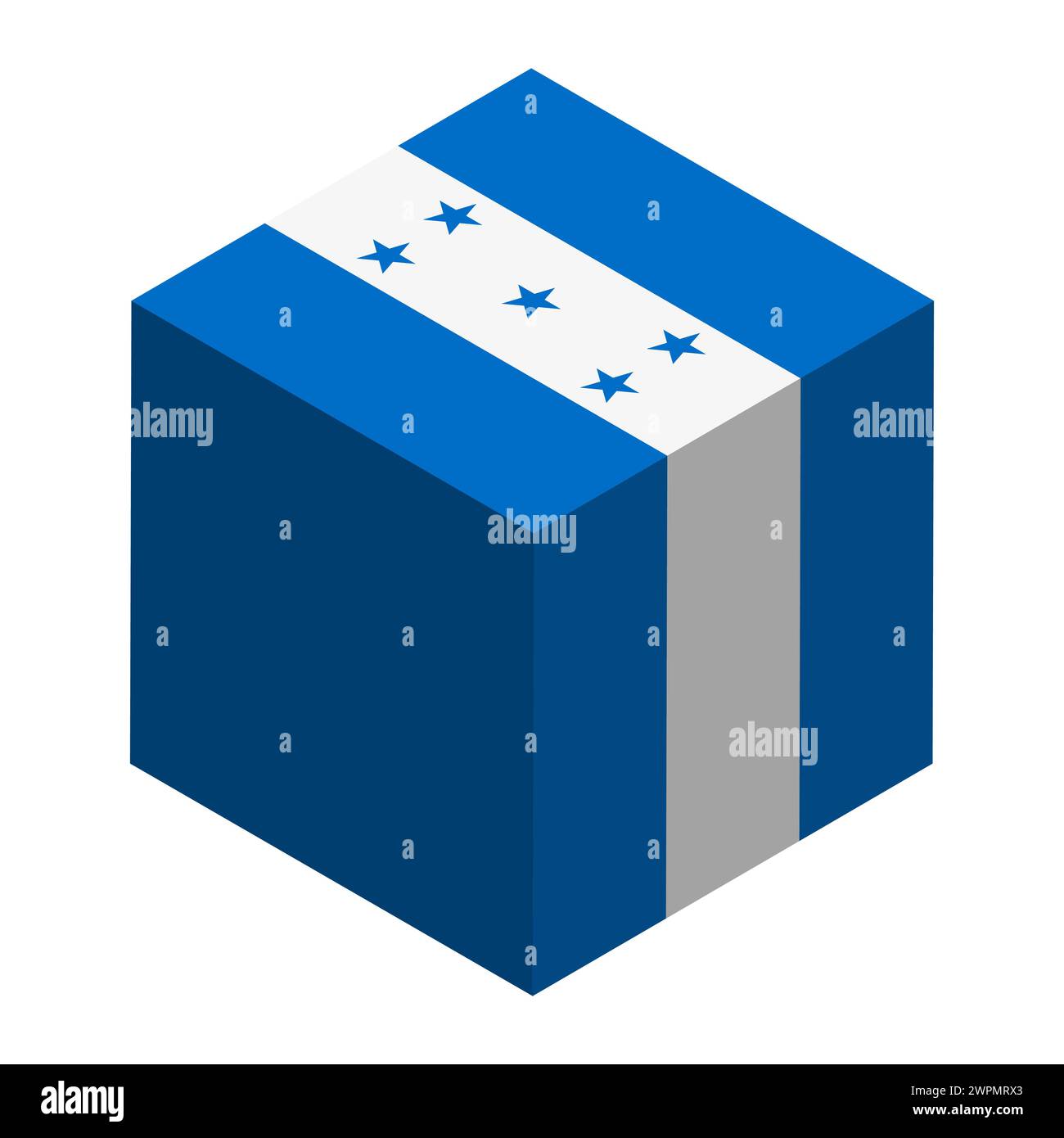 Honduras flag - isometric 3D cube isolated on white background. Vector object Stock Vector Image ...