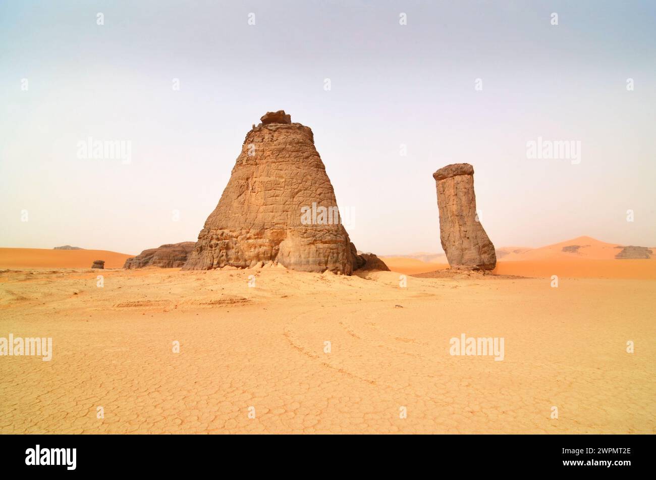 Panorama of the Sahara Desert in Algeria Stock Photo - Alamy