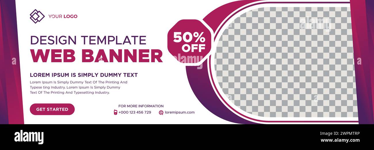 Abstract web banner template design with different geometric elements ...