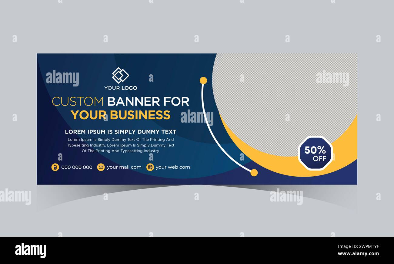 Abstract banner design web template. Gradient cover header background ...