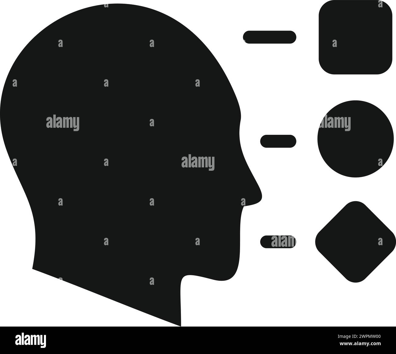 Critical thinking icon simple vector. Judgment brainstorm genius ...