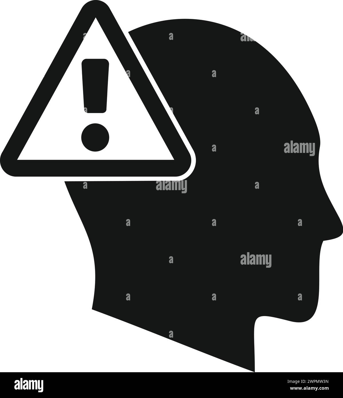 Person critical thinking icon simple vector. Concentration process. Job ...