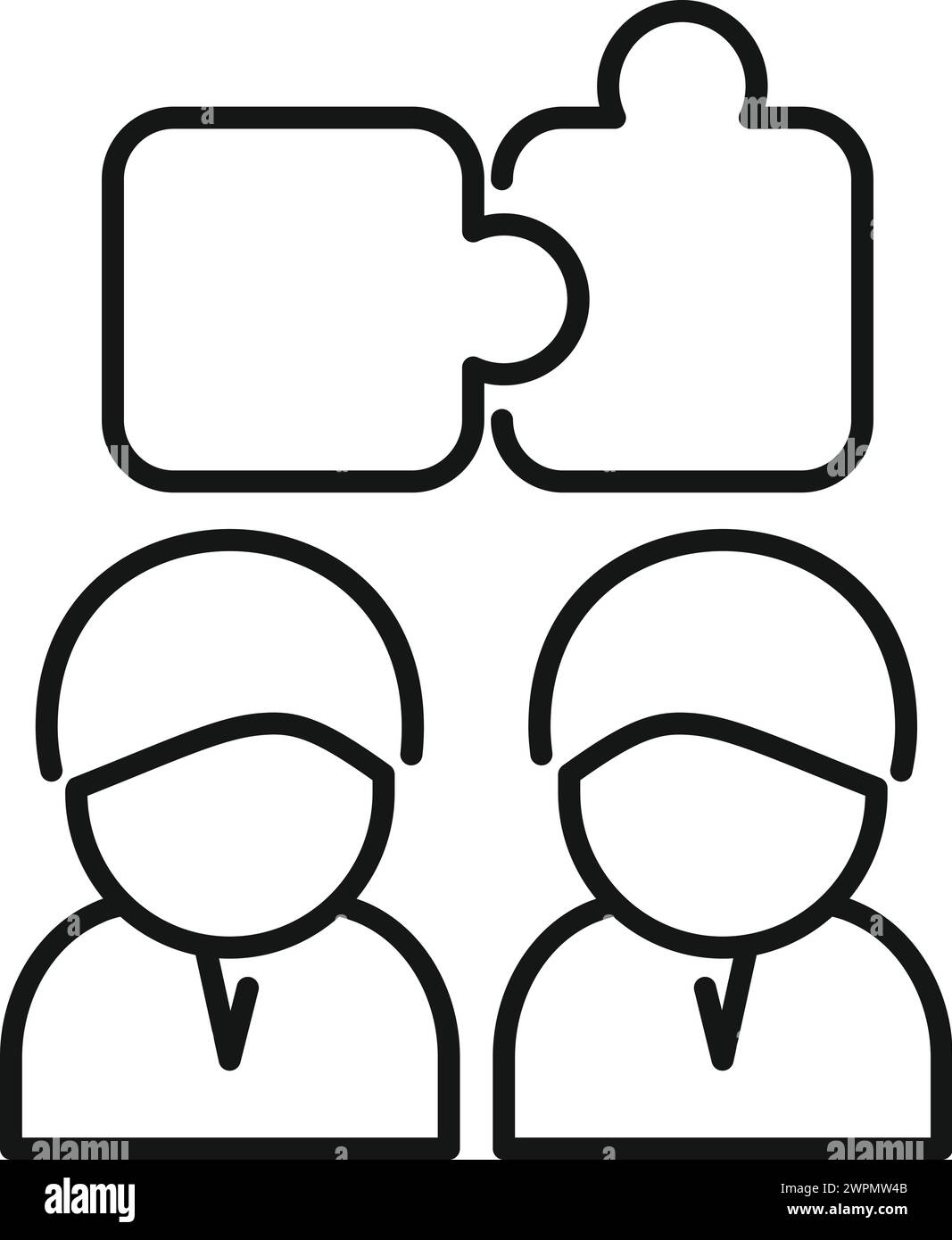 Critical team thinking icon outline vector. Brain mind head. Process ...