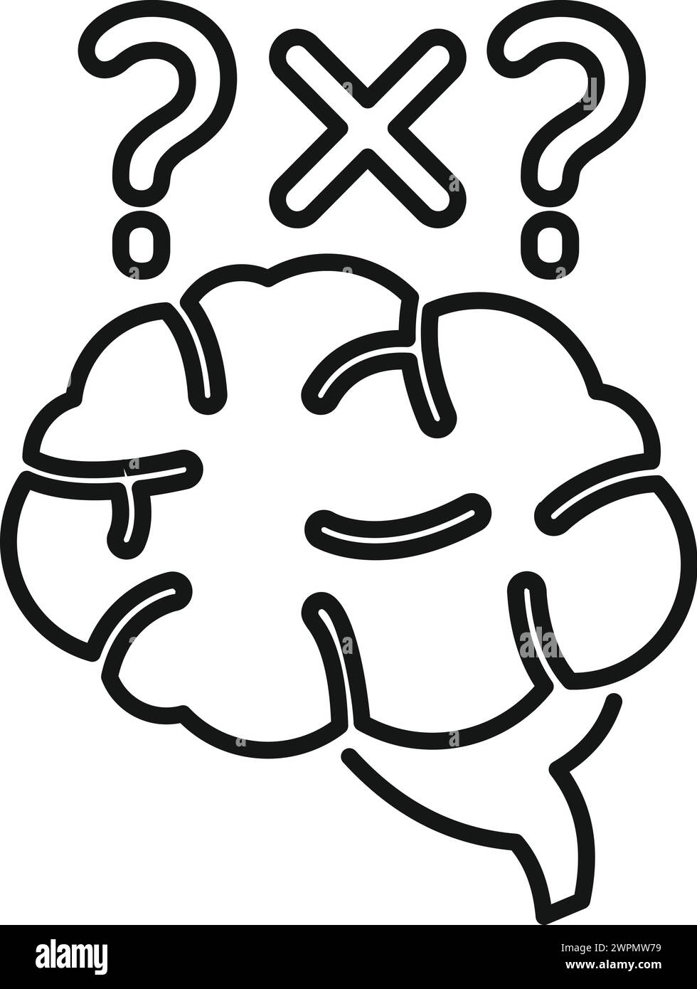 Critical thinking icon outline vector. Problem mind revolution. Factual ...