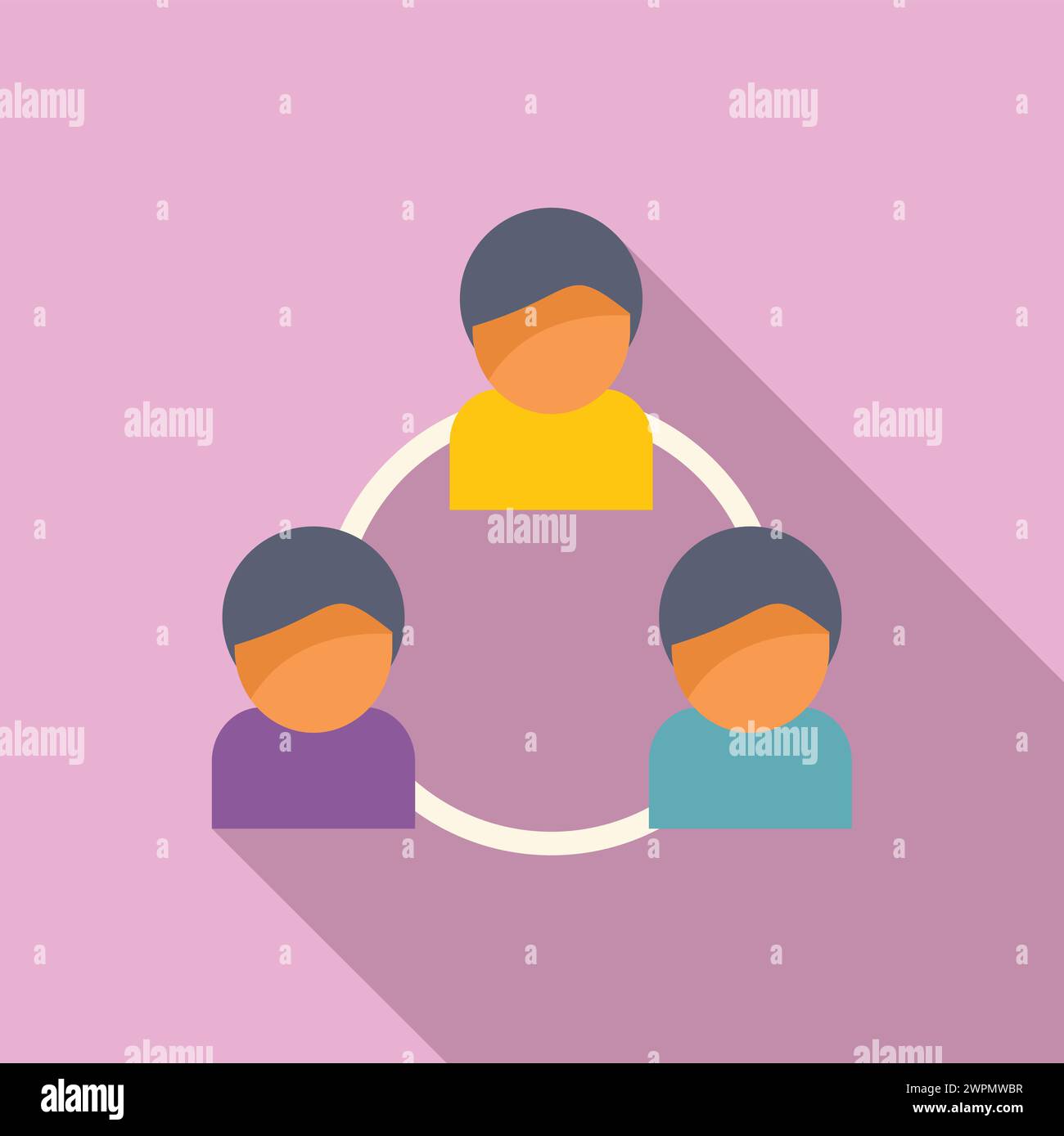 Group team coping skills icon flat vector. Tension therapy. Work person ...