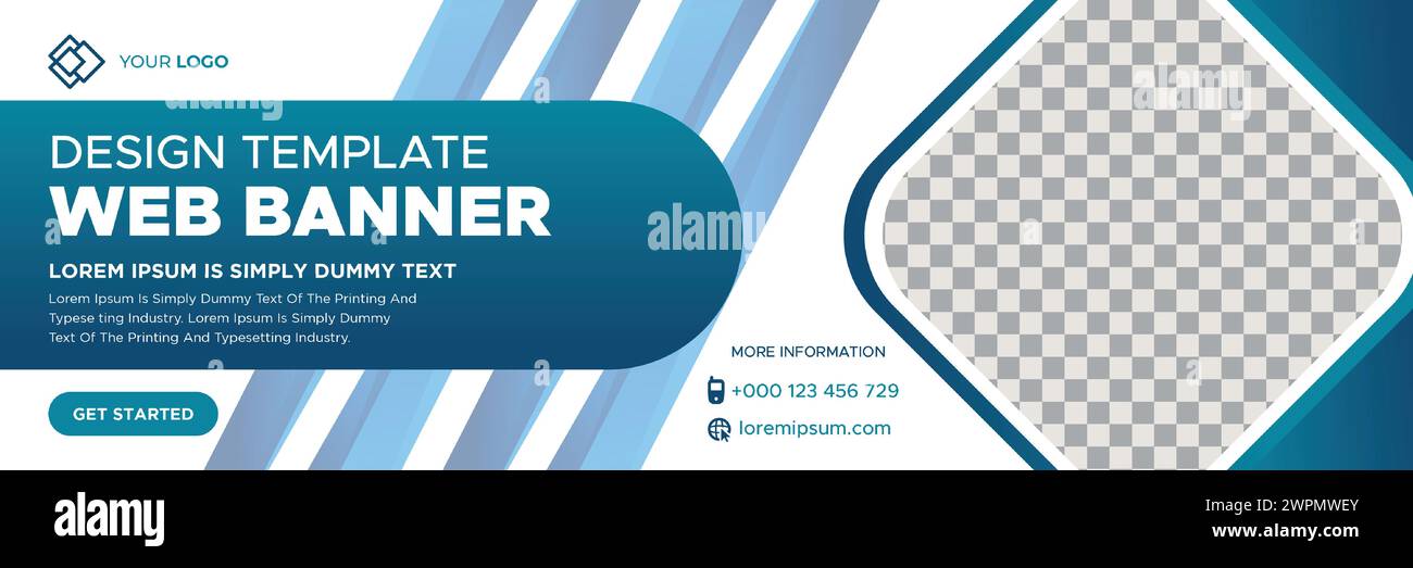 Abstract web banner template design with different geometric elements ...