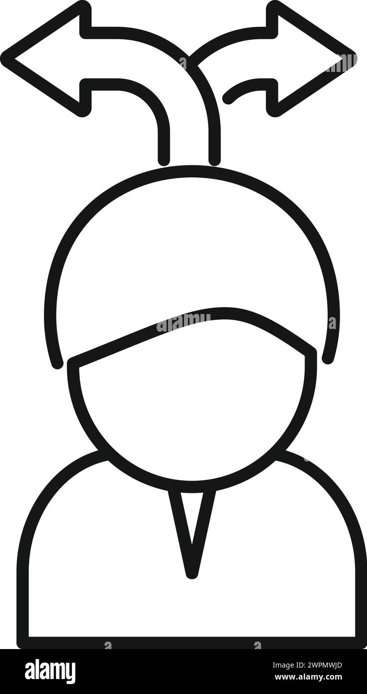 Plan solution thinking icon outline vector. Problem plan. Reason head ...