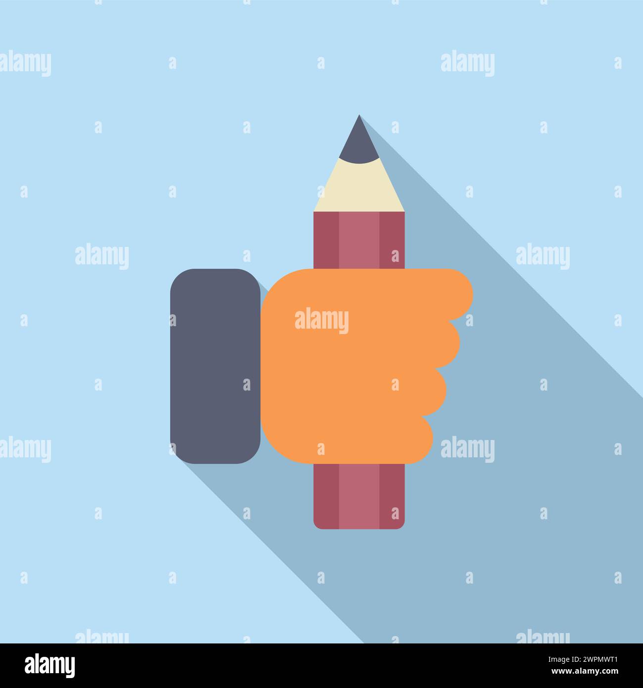 Take help pen icon flat vector. Tension therapy. Support handle busy ...