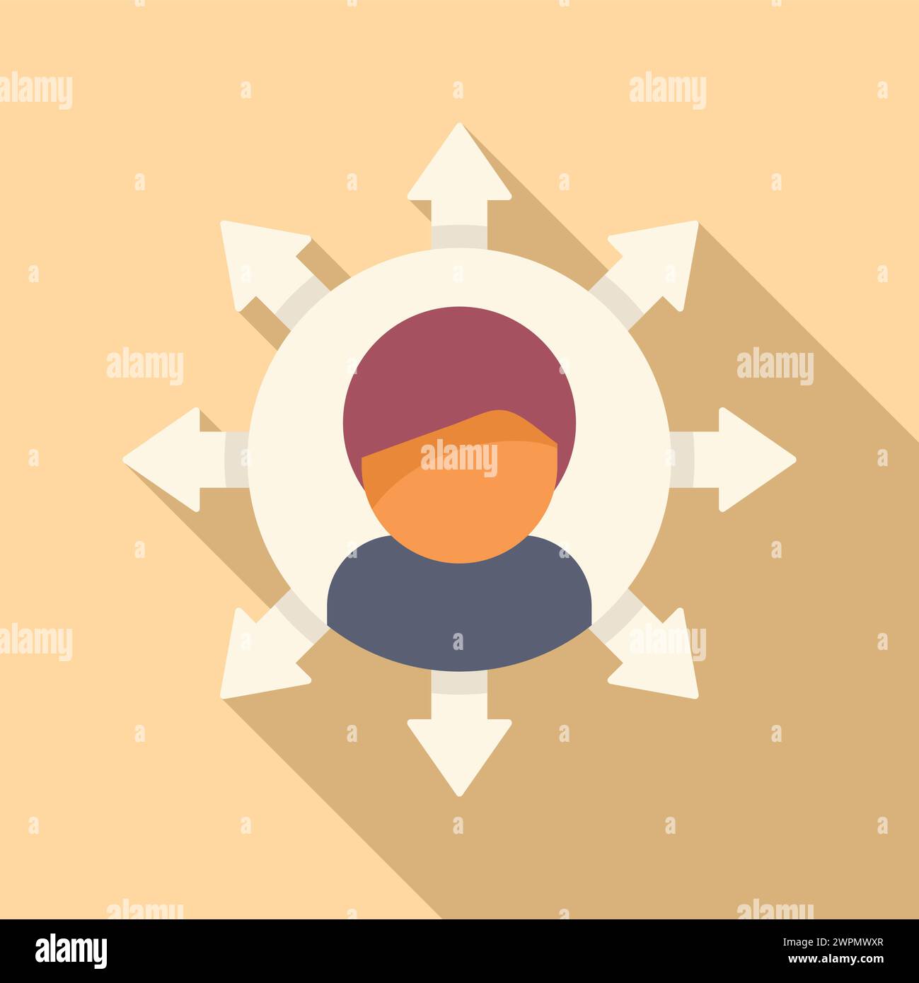 Best person coping skills icon flat vector. Work hard business. Tension ...