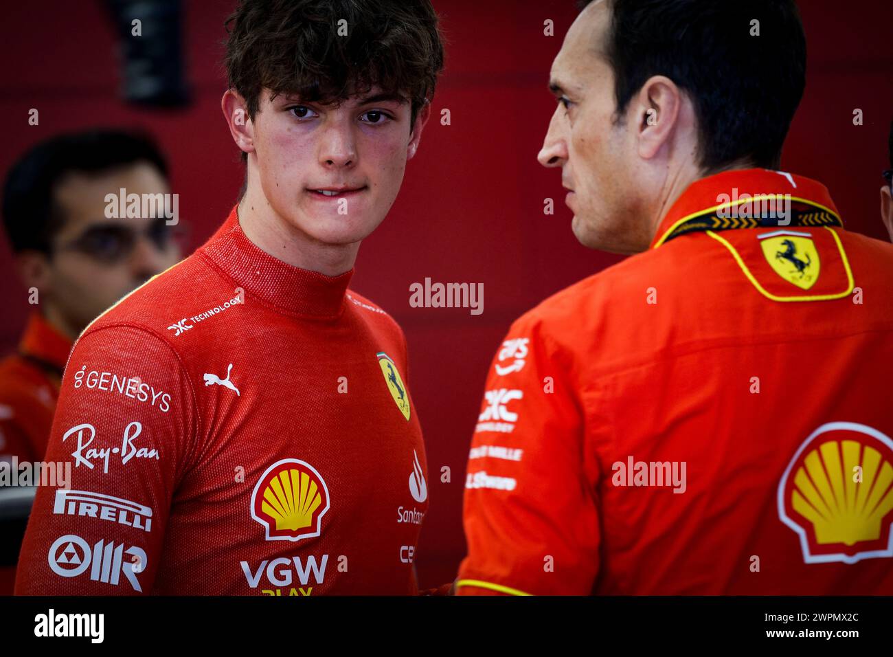Jeddah, Arabie Saoudite. 08th Mar, 2024. BEARMAN Oliver (gbr), Scuderia Ferrari SF-24, portrait ...
