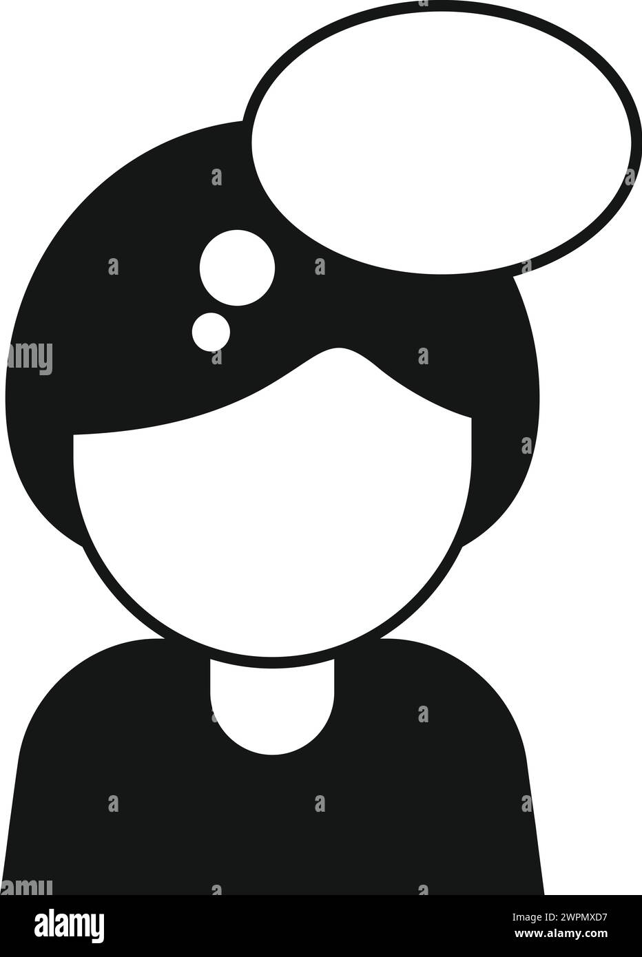 Talk bubble person icon simple vector. Coping skills support. Work ...