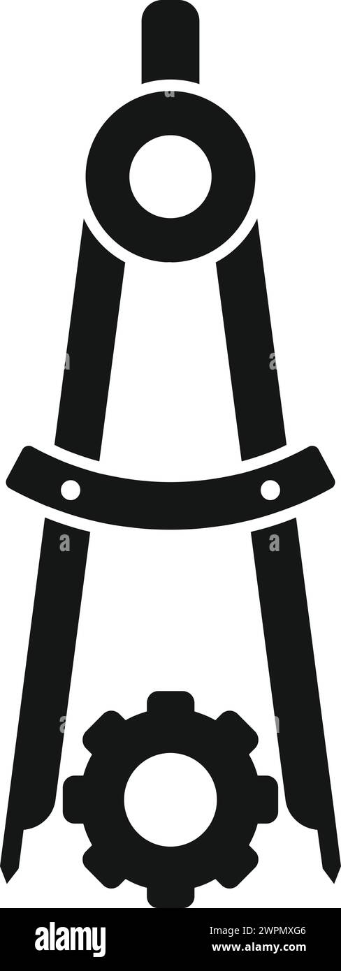 Compass gear work icon simple vector. Coping skills. Advice help ...