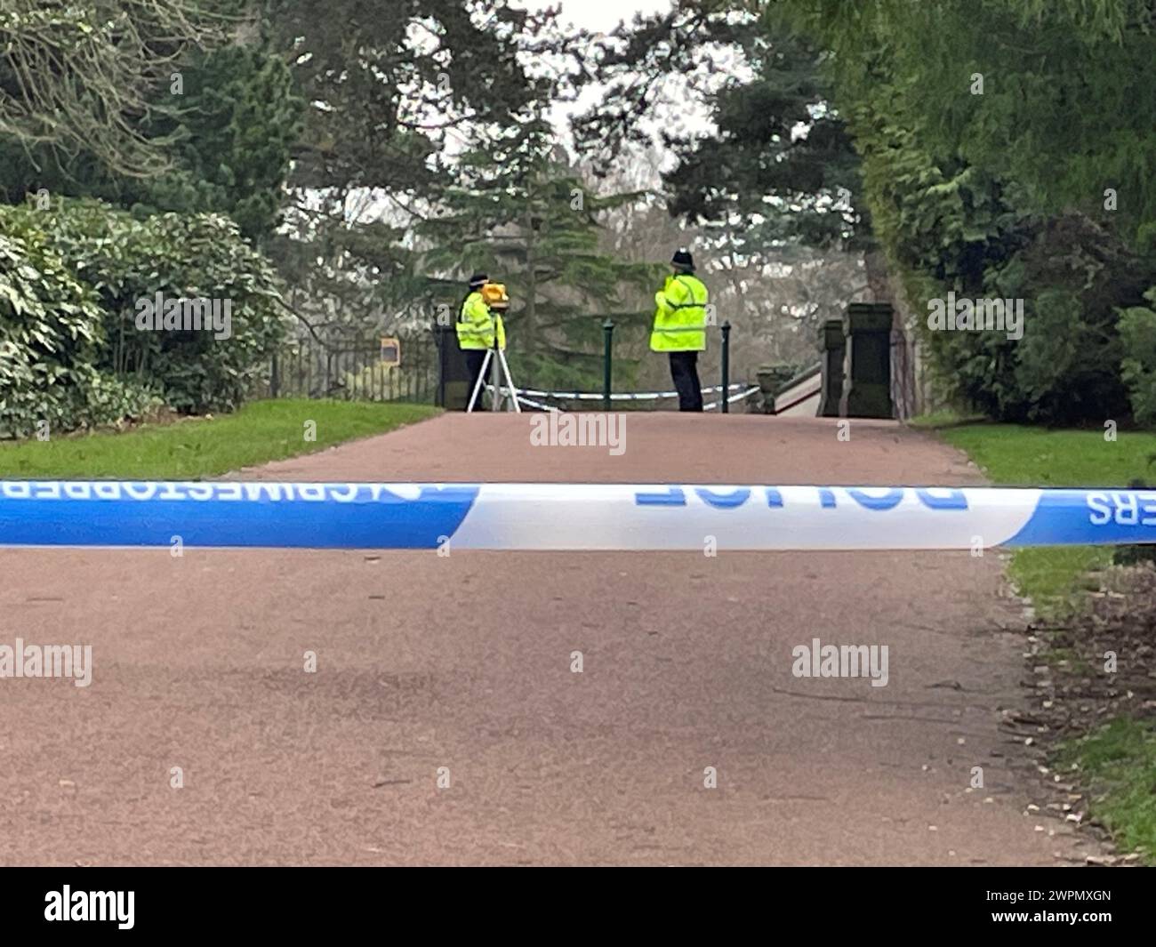 The scene in West Park, Wolverhampton, as police continue to ...