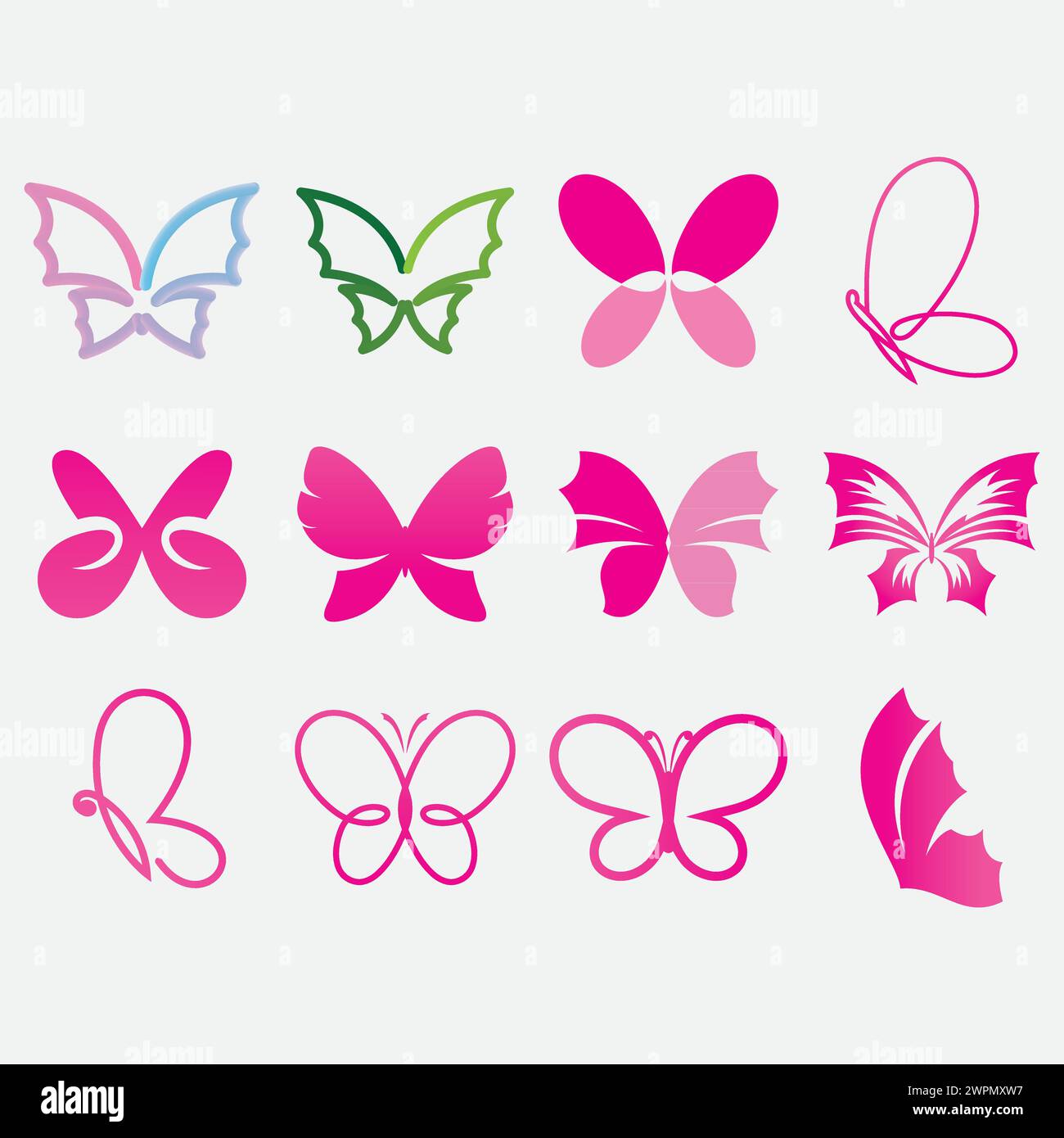 collection of butterfly vector logos Stock Vector Image & Art - Alamy