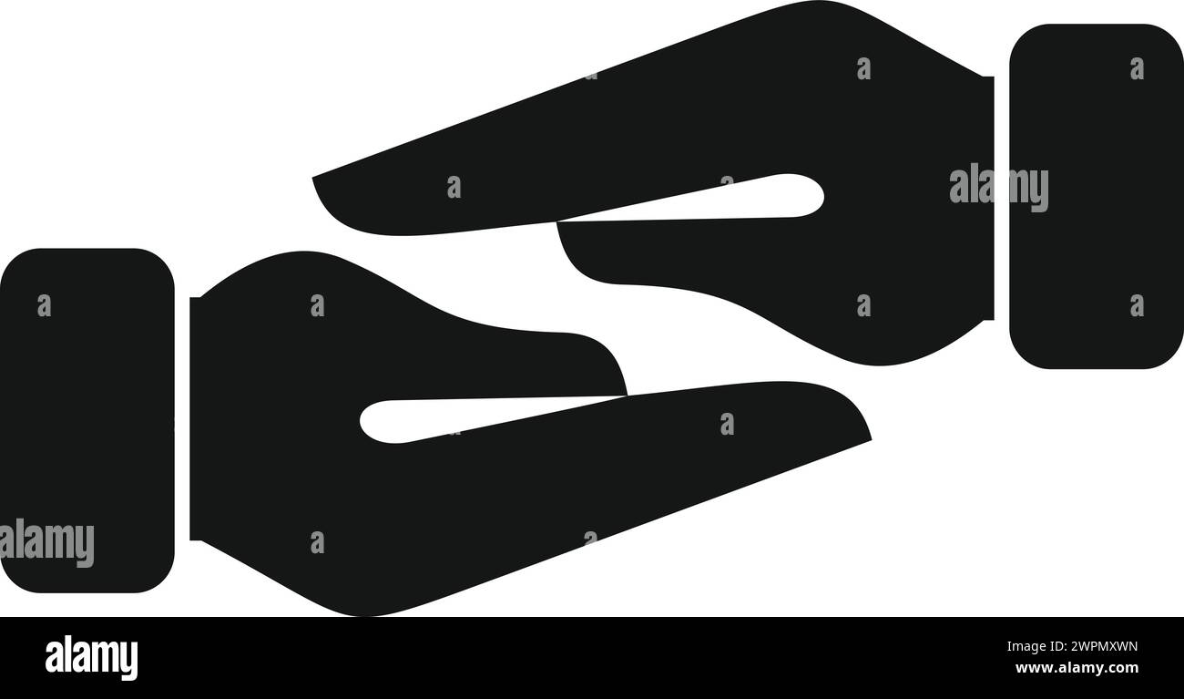 Care support hands icon simple vector. Respiration help advice. Reduce ...