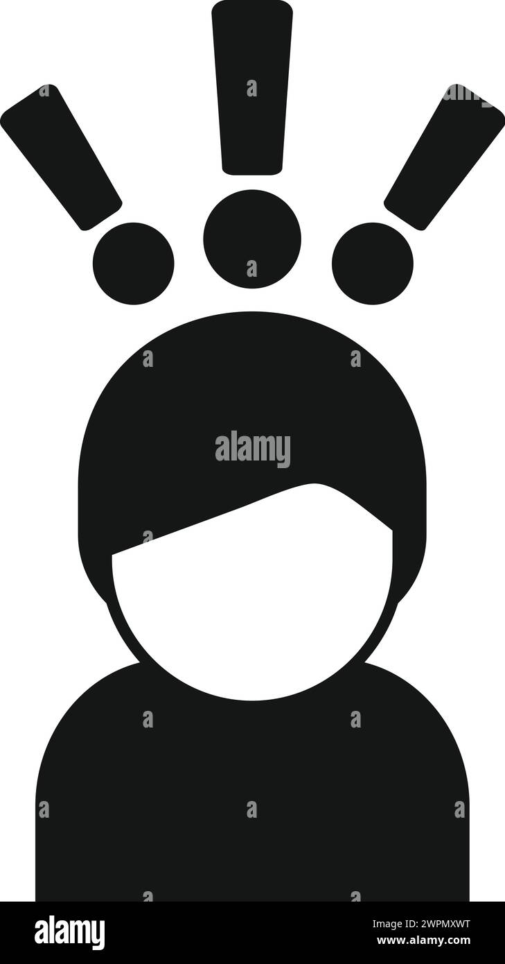Person attention icon simple vector. Coping skills business. Stress ...
