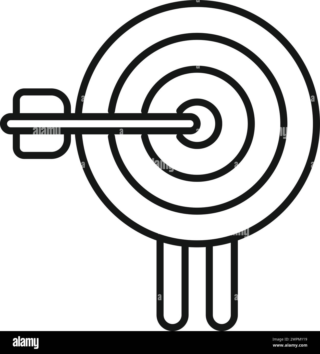 Shot work target icon outline vector. Breath worker attitude. Handle ...