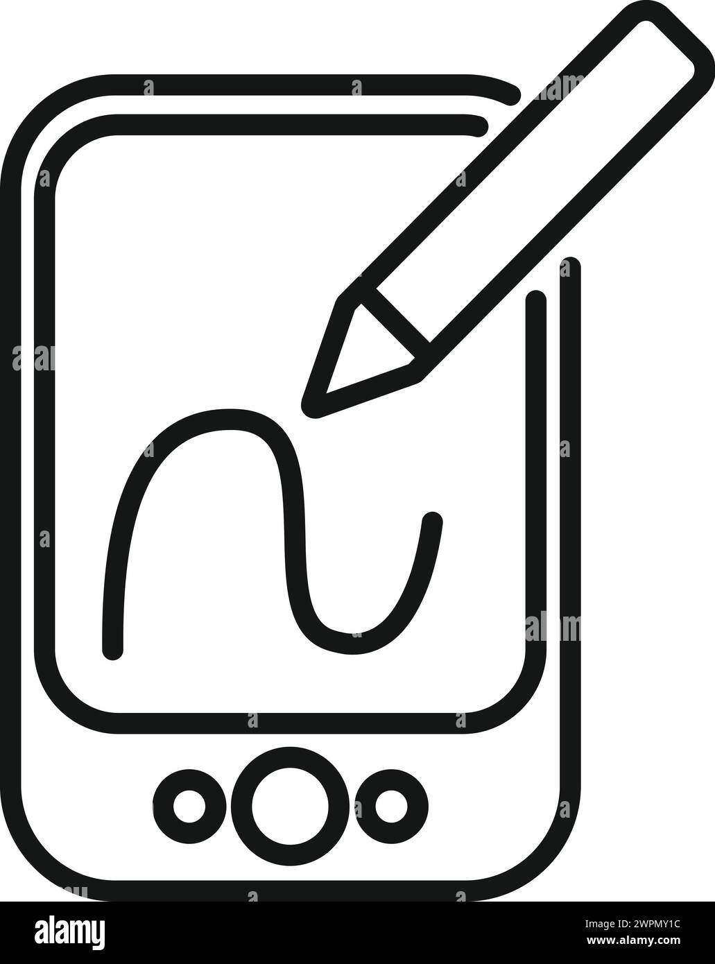 Tablet writing notes icon outline vector. Coping skills. Worker help ...