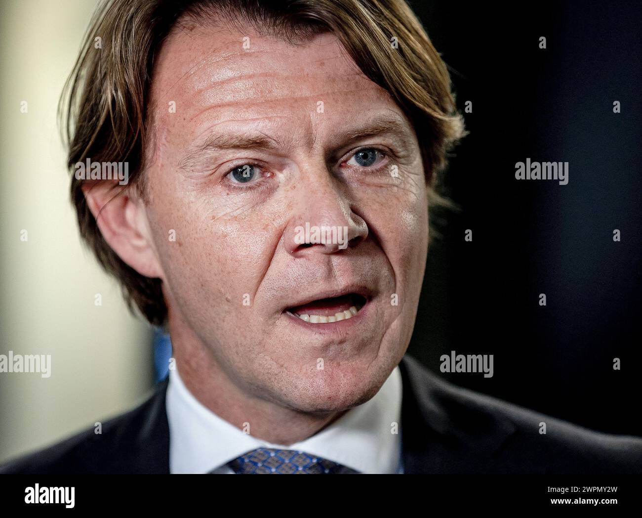 THE HAGUE - Informer Kim Putters speaks to the press. ANP REMKO DE WAAL ...