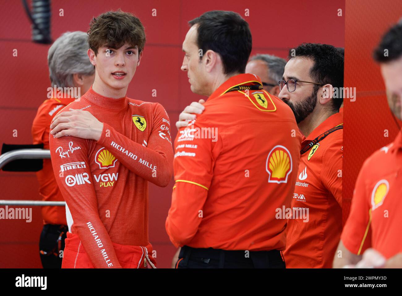 Jeddah, Arabie Saoudite. 08th Mar, 2024. BEARMAN Oliver, Scuderia Ferrari SF-24, portrait ...