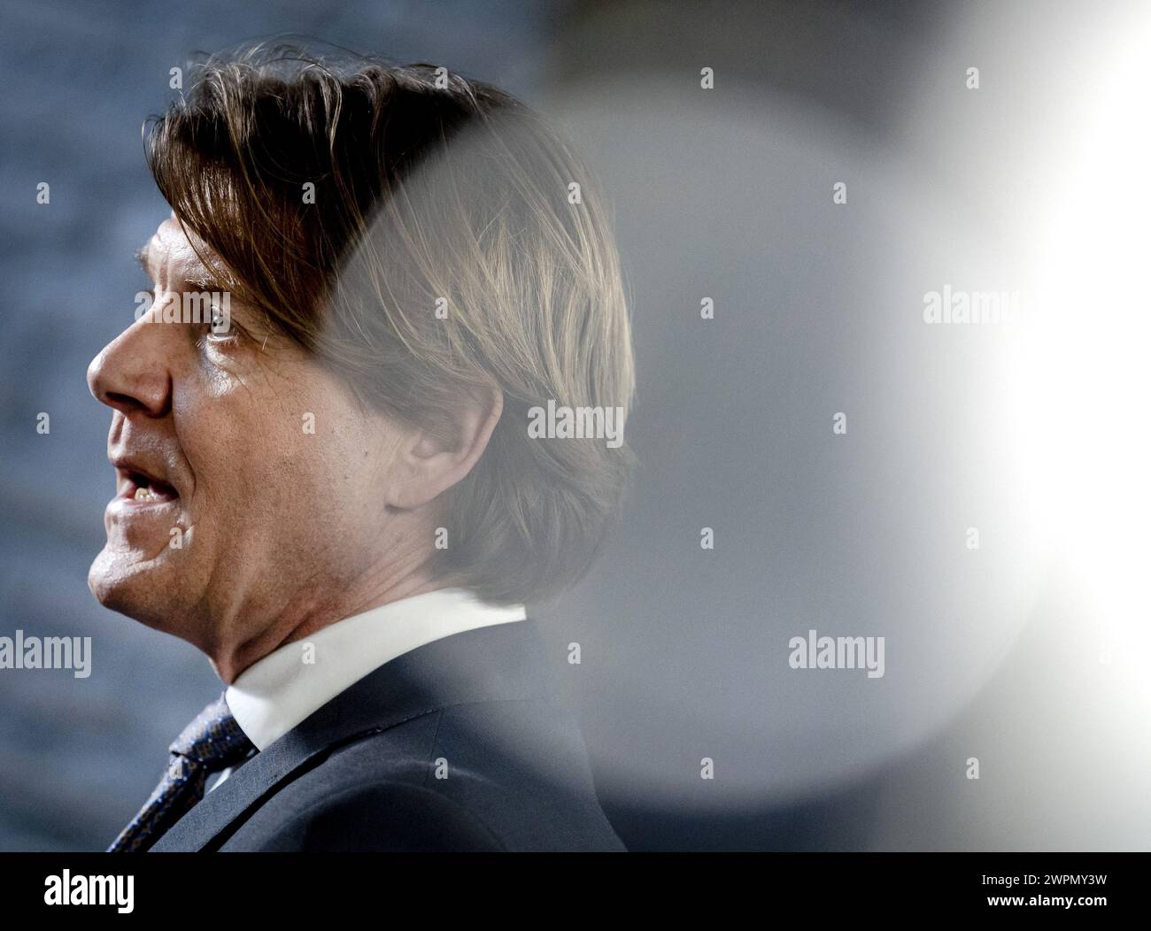 THE HAGUE - Informer Kim Putters speaks to the press. ANP REMKO DE WAAL ...