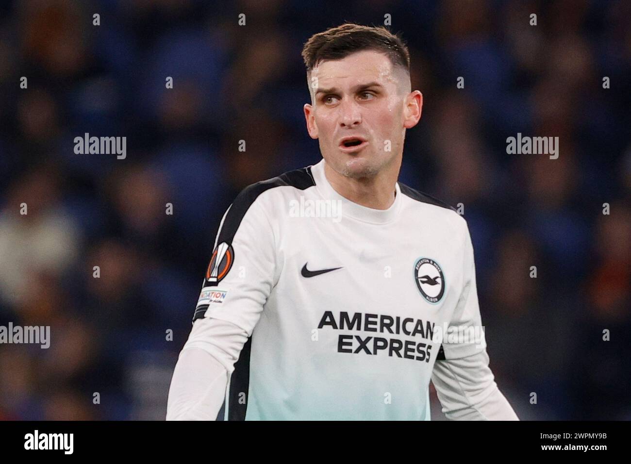 Pascal Grob of Brighton reacts during Uefa Europa League round of 16 ...