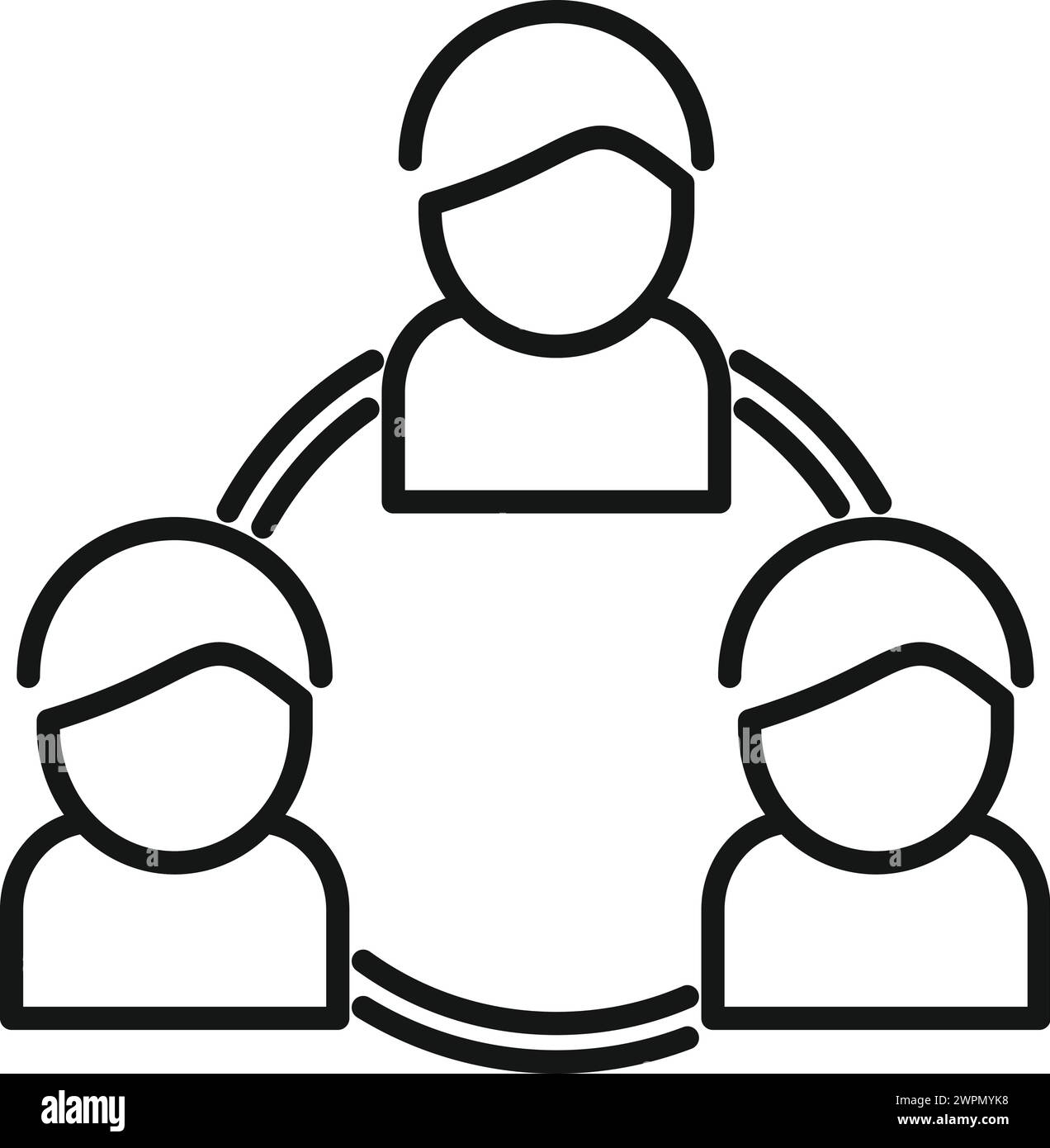 Group team coping skills icon outline vector. Tension therapy. Work ...